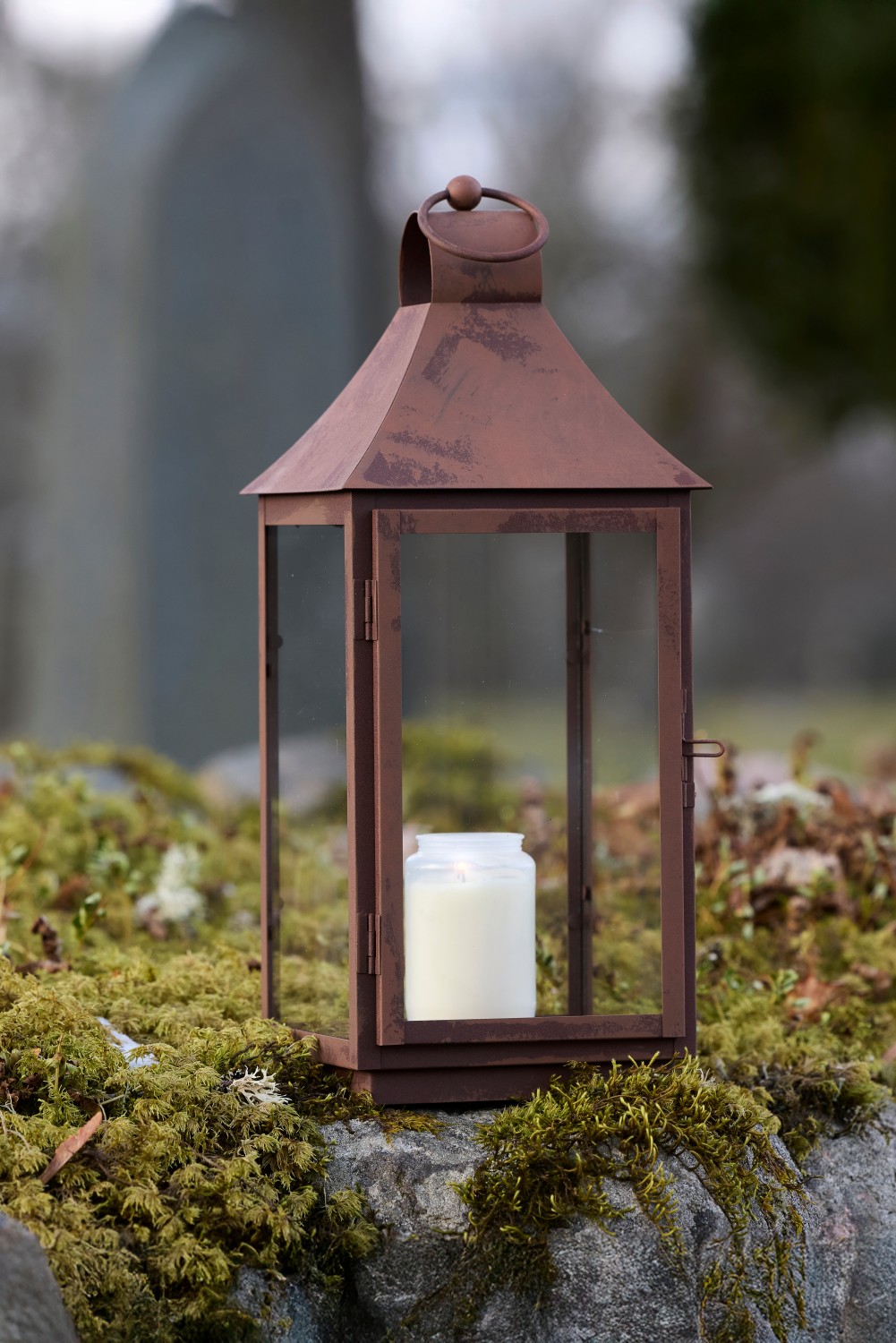Lykt Salomon rust 54 cm - Plantehallen AS