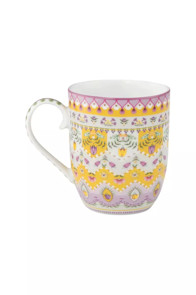 Pip Studio krus lite, Lilly & Lotus Moon Delight Yellow - Drageset