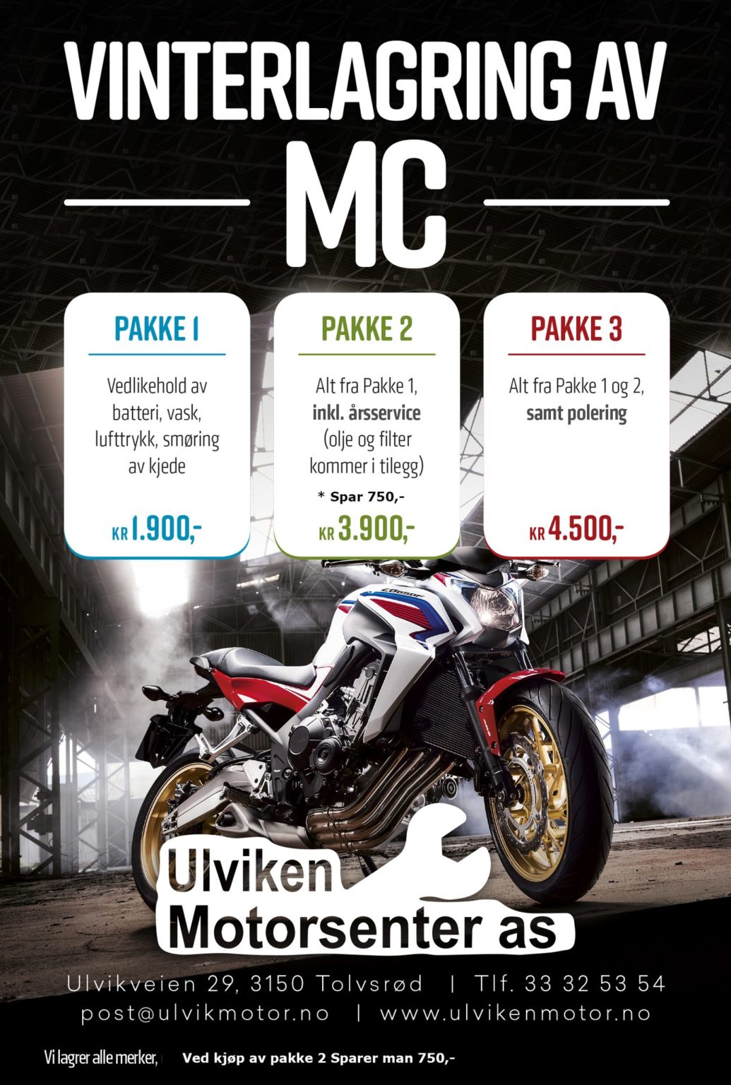 Vinterlagring MC - Ulviken Motorsenter AS
