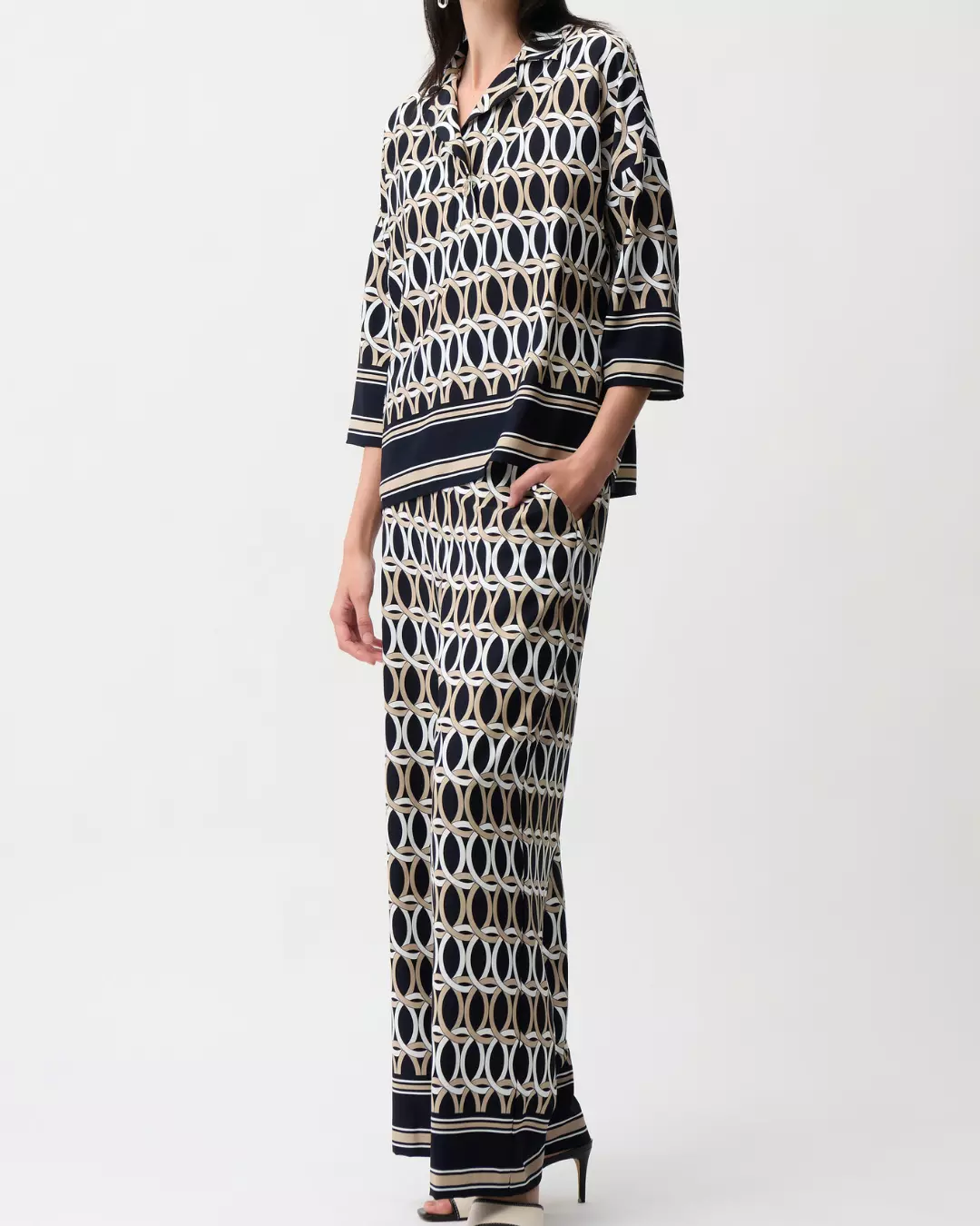 Geometric Print Wide Leg - Centrum Sko AS