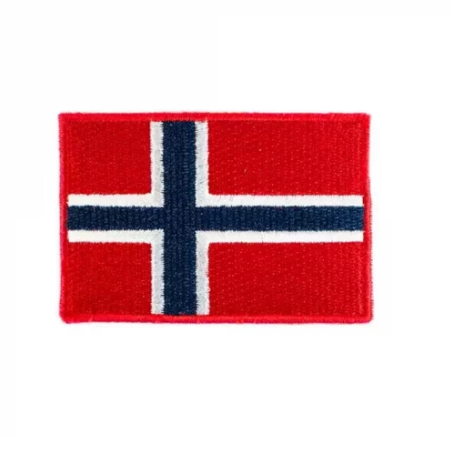 Norsk flagg – 4×6 cm – Strykemerke - SYBUTIKKEN LILLEHAMMER AS