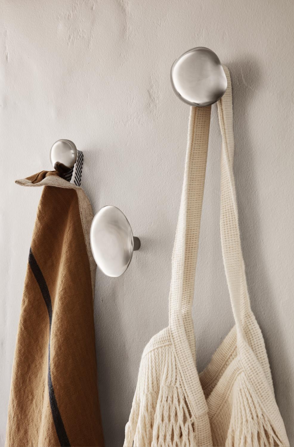 Ferm Living - Mushroom knagg - Stainless Steel - Konstabel AS