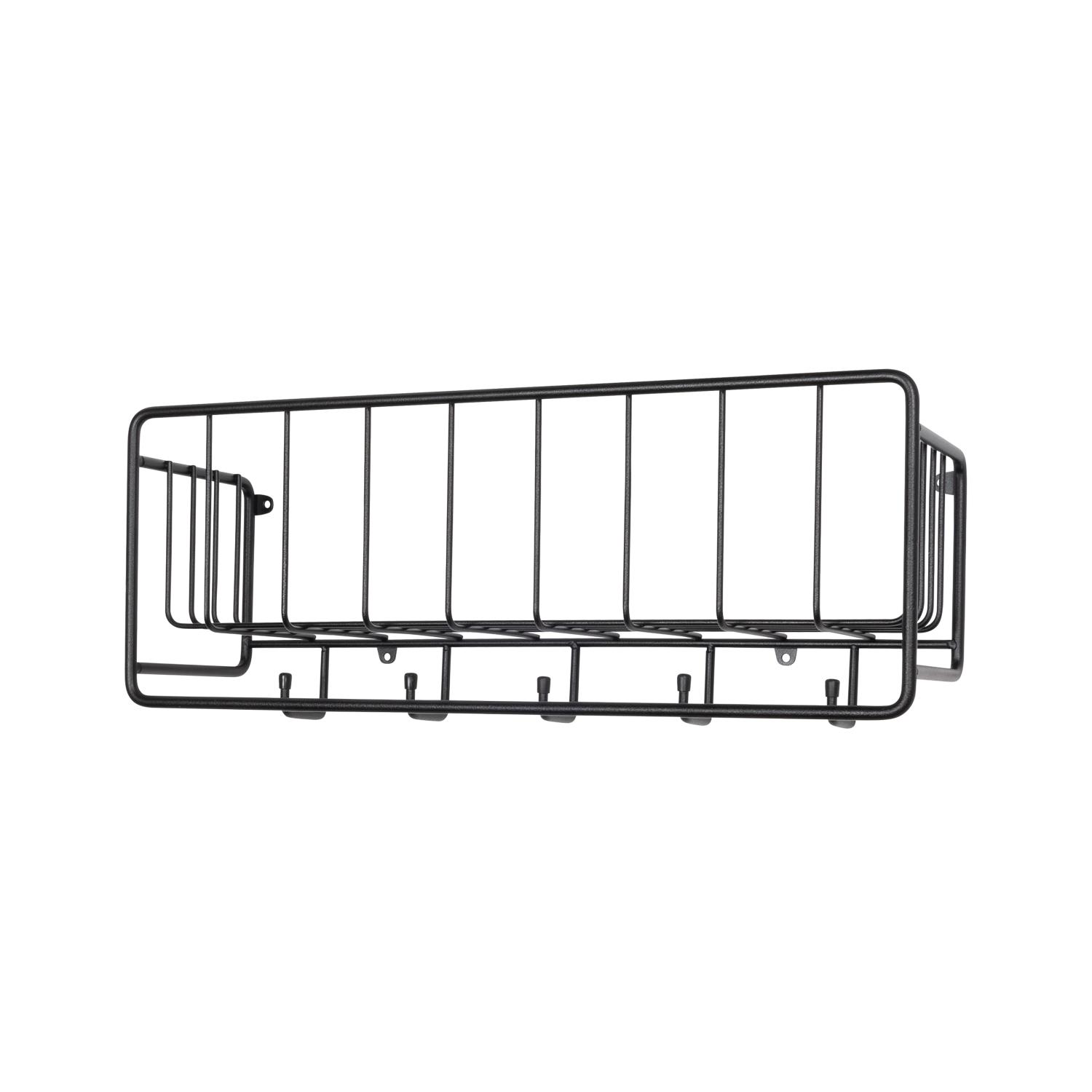 Maze - Midtown hylle med knagger - Black - Konstabel AS