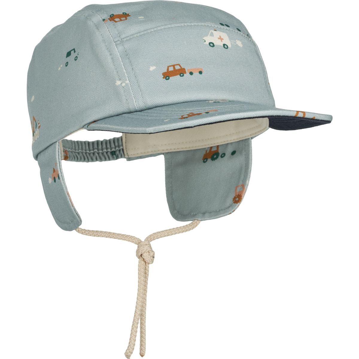 Liewood - Opal baby caps - Vehicles Dove Blue - Konstabel AS